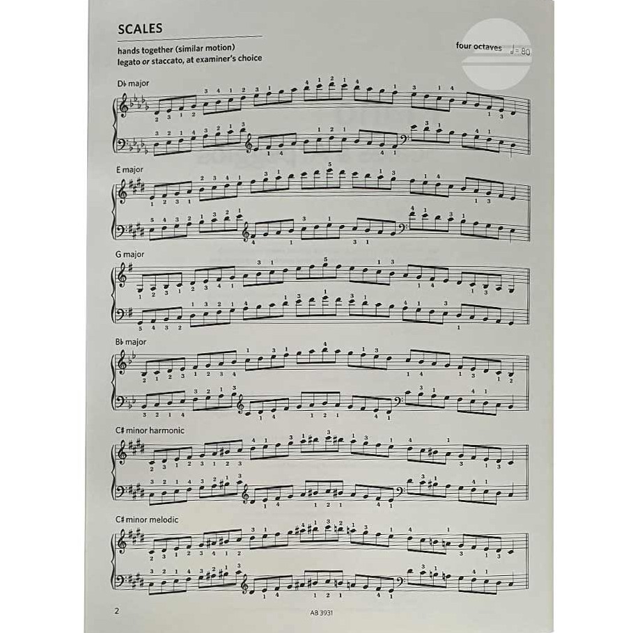 ABRSM Piano Scales & Arpeggios ~ Grade 7 (from 2021) - Euphony Musical
