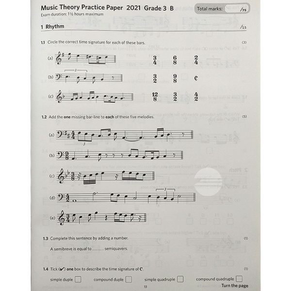 ABRSM Music Theory Practice Papers 2021 Grade 3 - Euphony Musical