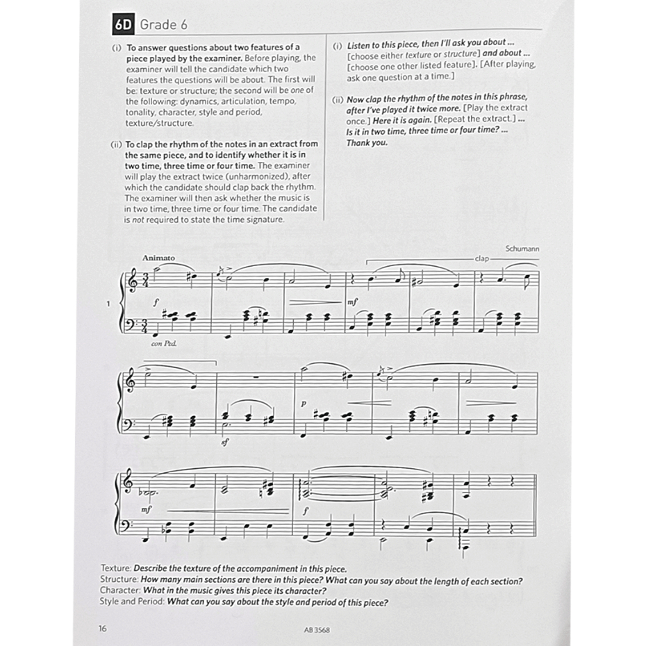 ABRSM Specimen Aural Tests Grade 6 - Euphony Musical