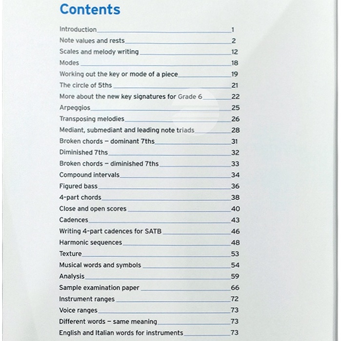 TRINITY Theory of Music Workbook Grade 6 - Euphony Musical