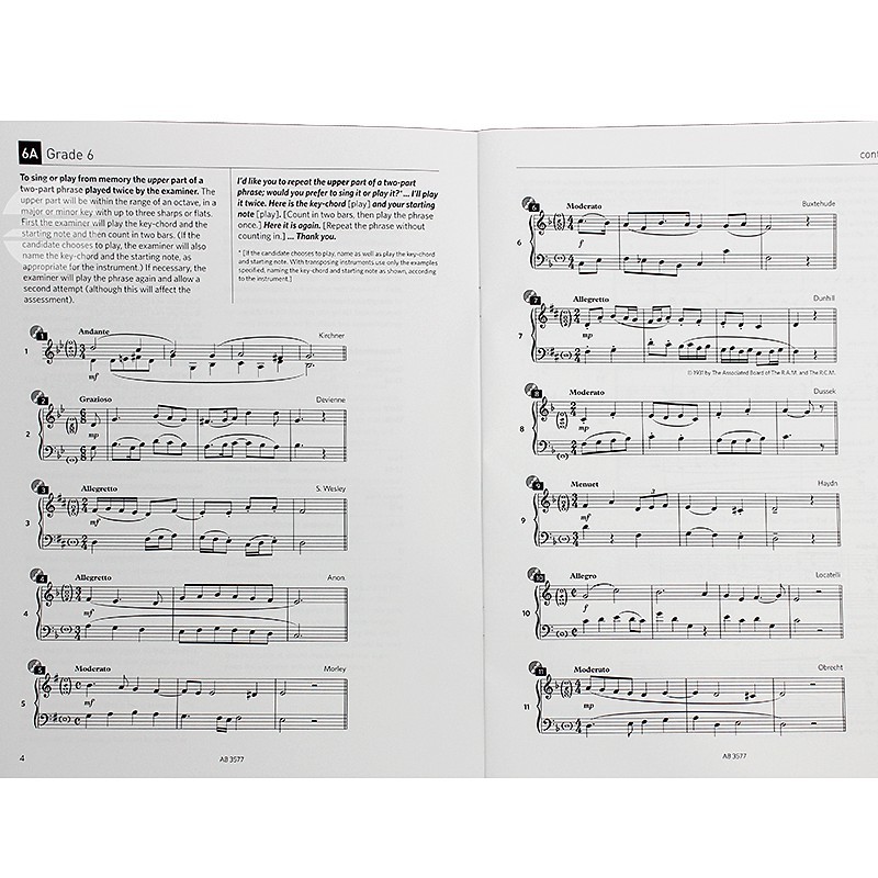 ABRSM Specimen Aural Tests Grade 6 + CD - Euphony Musical